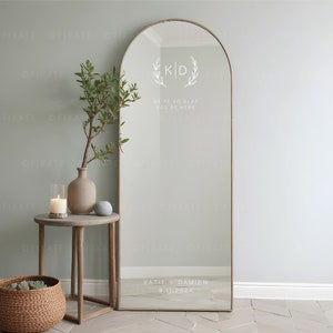 Wedding Mirror Sticker Vinyl Selfie Mirror DIY Wedding Sign Custom ...