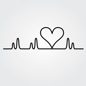 Wall Sticker Decal Heart Beat Pulse Wall Decal Love Decor - Etsy