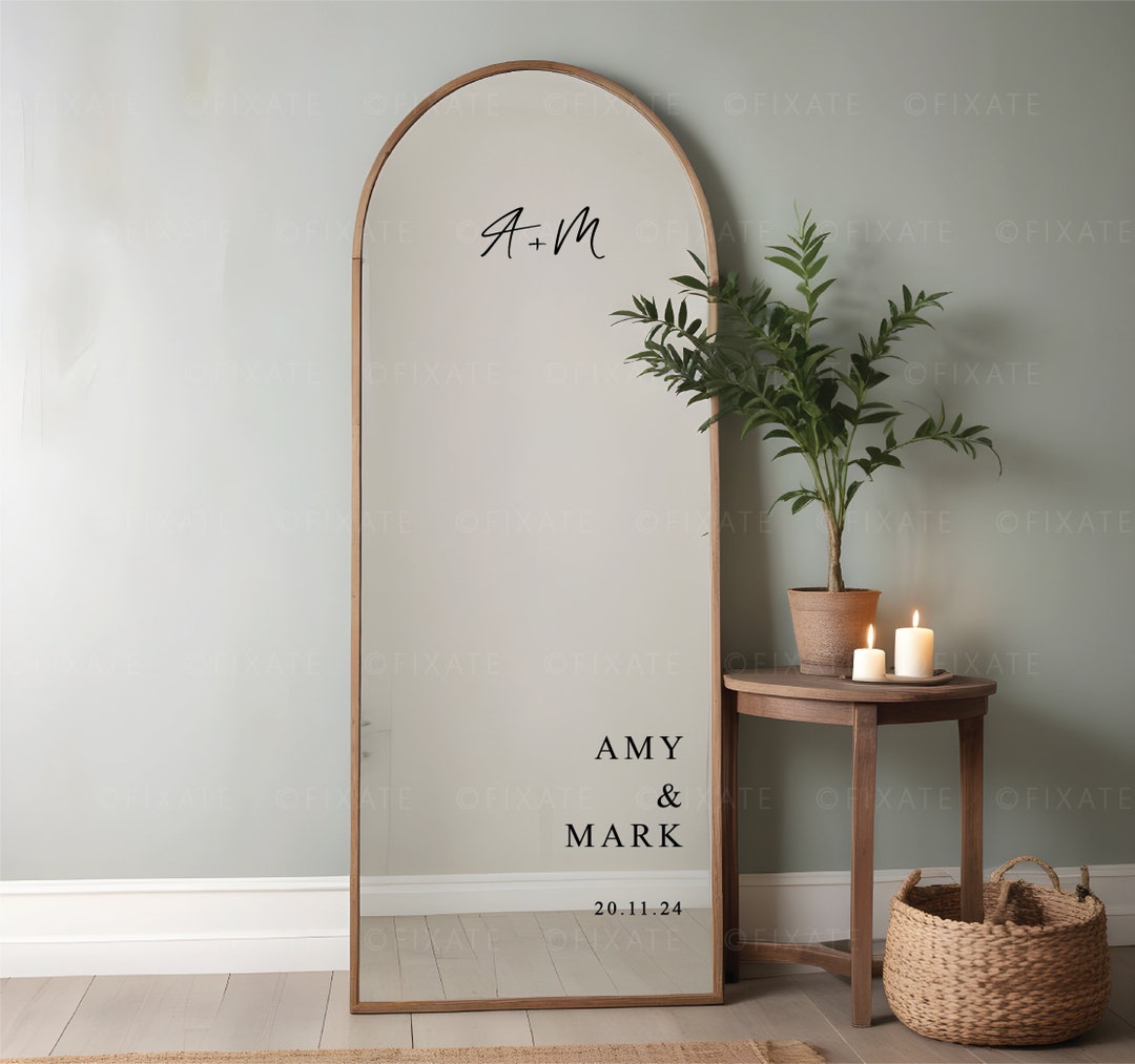 Wedding Mirror Sticker Vinyl Selfie Mirror DIY Wedding Sign Custom ...