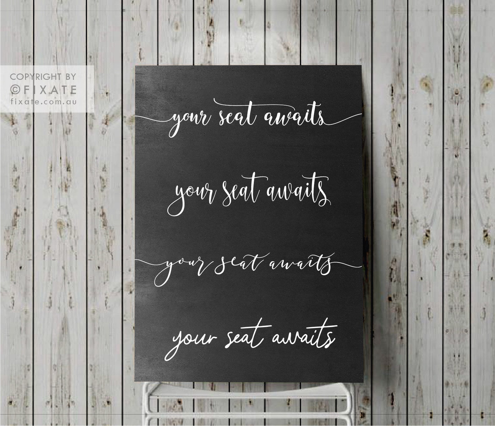 Your Seat Awaits Decal Find Your Seat Seating Chart Sticker DIY Wedding ...