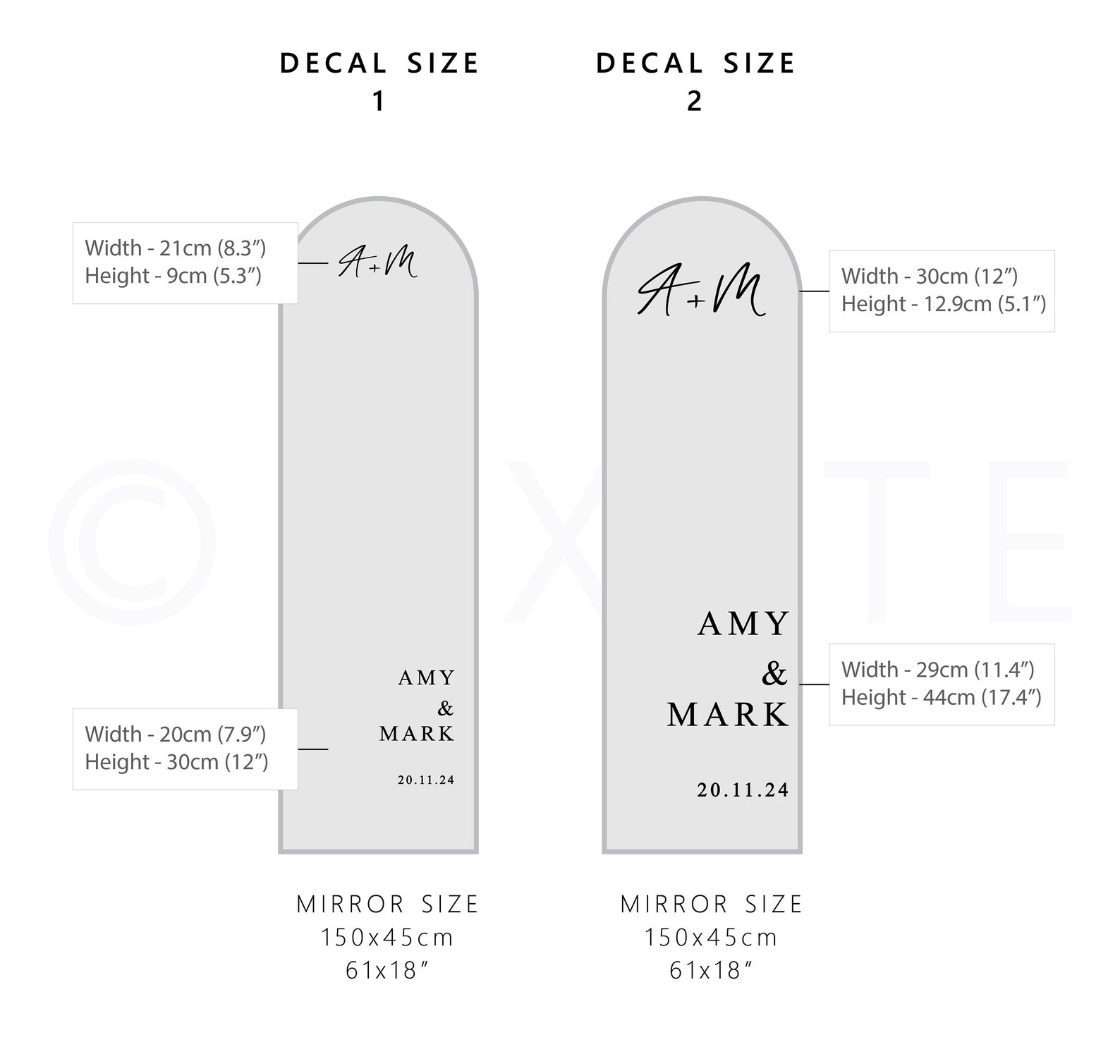 Wedding Mirror Sticker Vinyl Selfie Mirror DIY Wedding Sign Custom ...