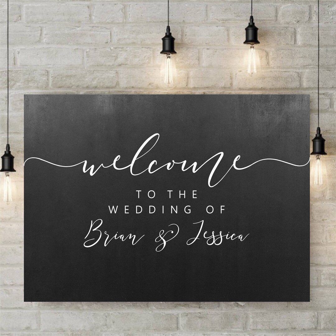 Custom Welcome Decal Custom Welcome Sign Wedding Sticker Personalized ...