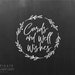 Cards and Well Wishes Decal Cards & Well Wishes Sticker With Wreath ...