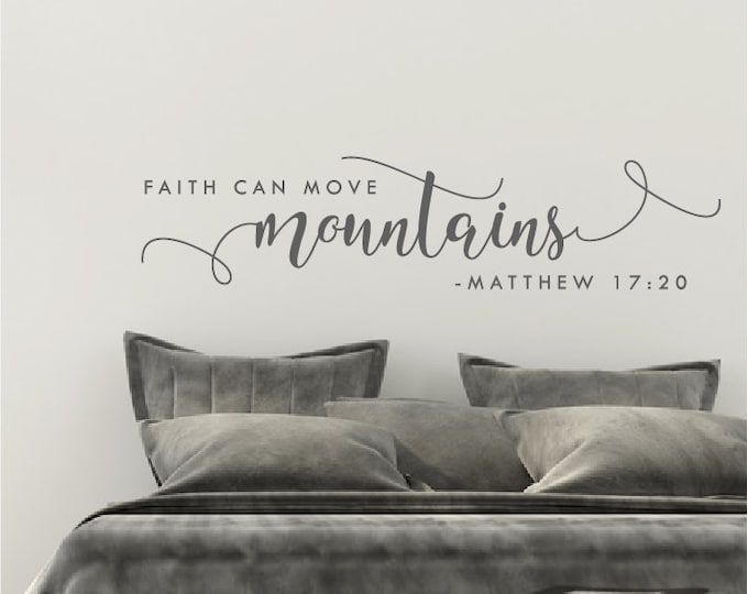 Scripture Wall Decal Bible Verse Wall Sticker Bedroom Wall - Etsy