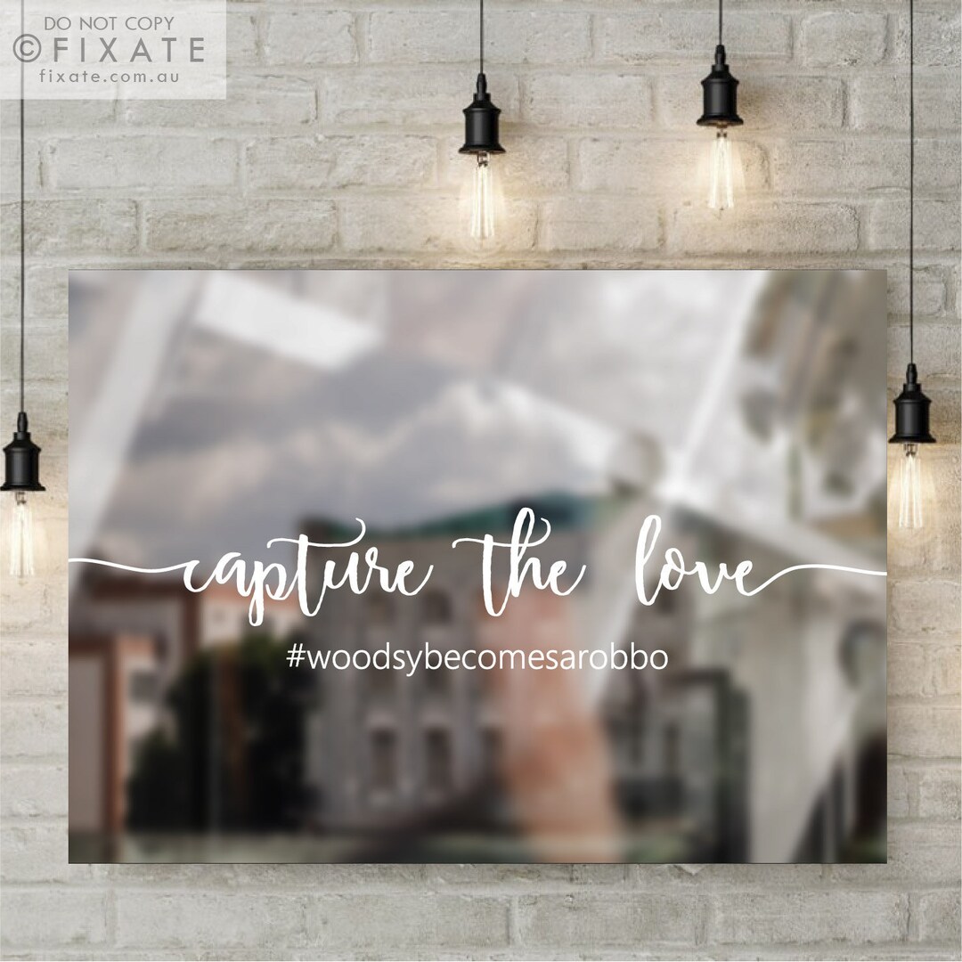 Capture the Love Mirror Decal Mirror Sitcker Custom Hashtag Vinyl Decal ...