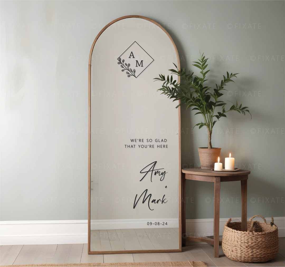 Wedding Mirror Sticker Vinyl Decal for Mirror DIY Wedding Sign ...