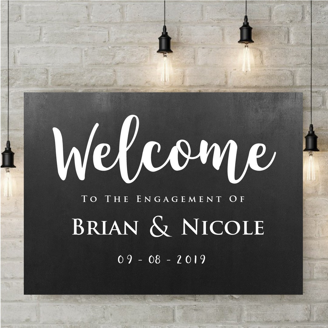 Welcome to the Engagement Sign Decal Custom Engagement Sticker ...
