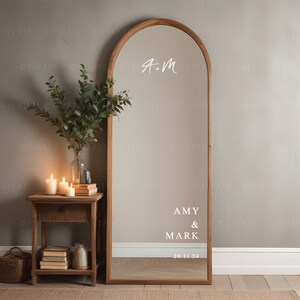 Wedding Mirror Sticker Vinyl Selfie Mirror DIY Wedding Sign Custom ...