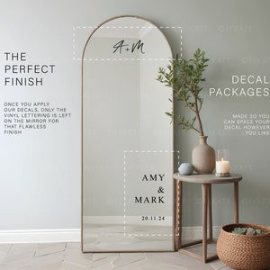 Wedding Mirror Sticker Vinyl Selfie Mirror DIY Wedding Sign Custom ...