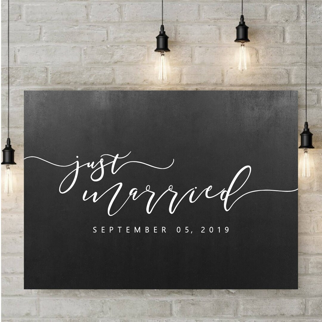 Just Married Wedding Sign Wedding Decor Reception Signage - Etsy