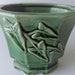 Vintage Ivy Design Green Pottery Pedestal Planter Flower Pot - Etsy