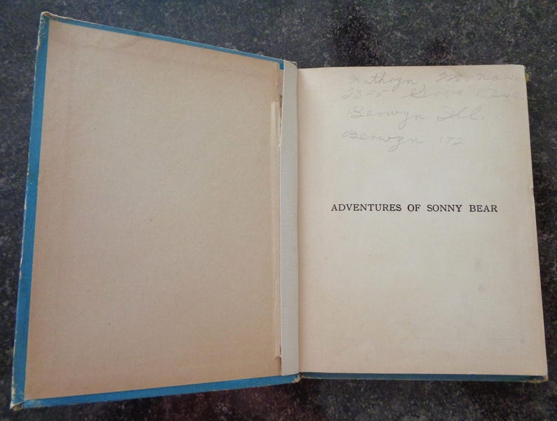 Adventures of Sonny Bear by Frances Margaret Fox Illustrated by Warner Carr 1934 Book Elf ...