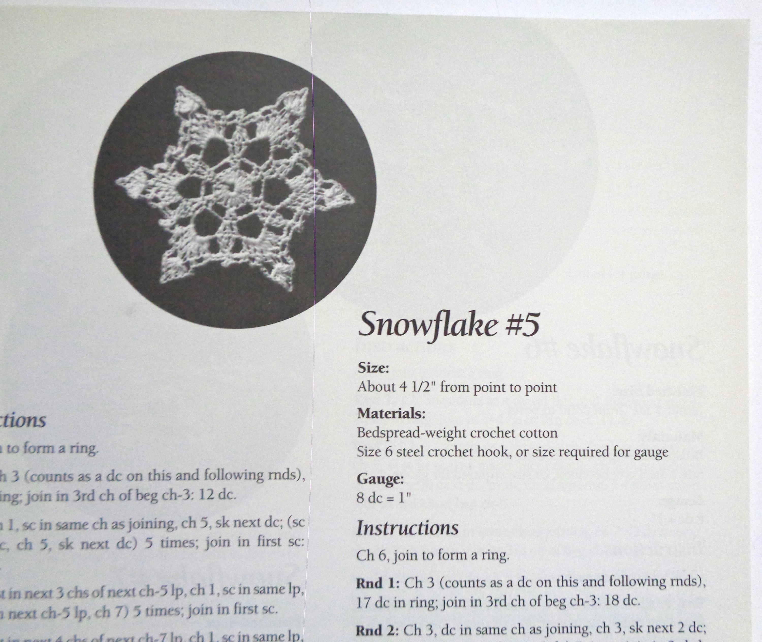 Vintage 101 Snowflakes Book Snowflake Patterns to Crochet American ...