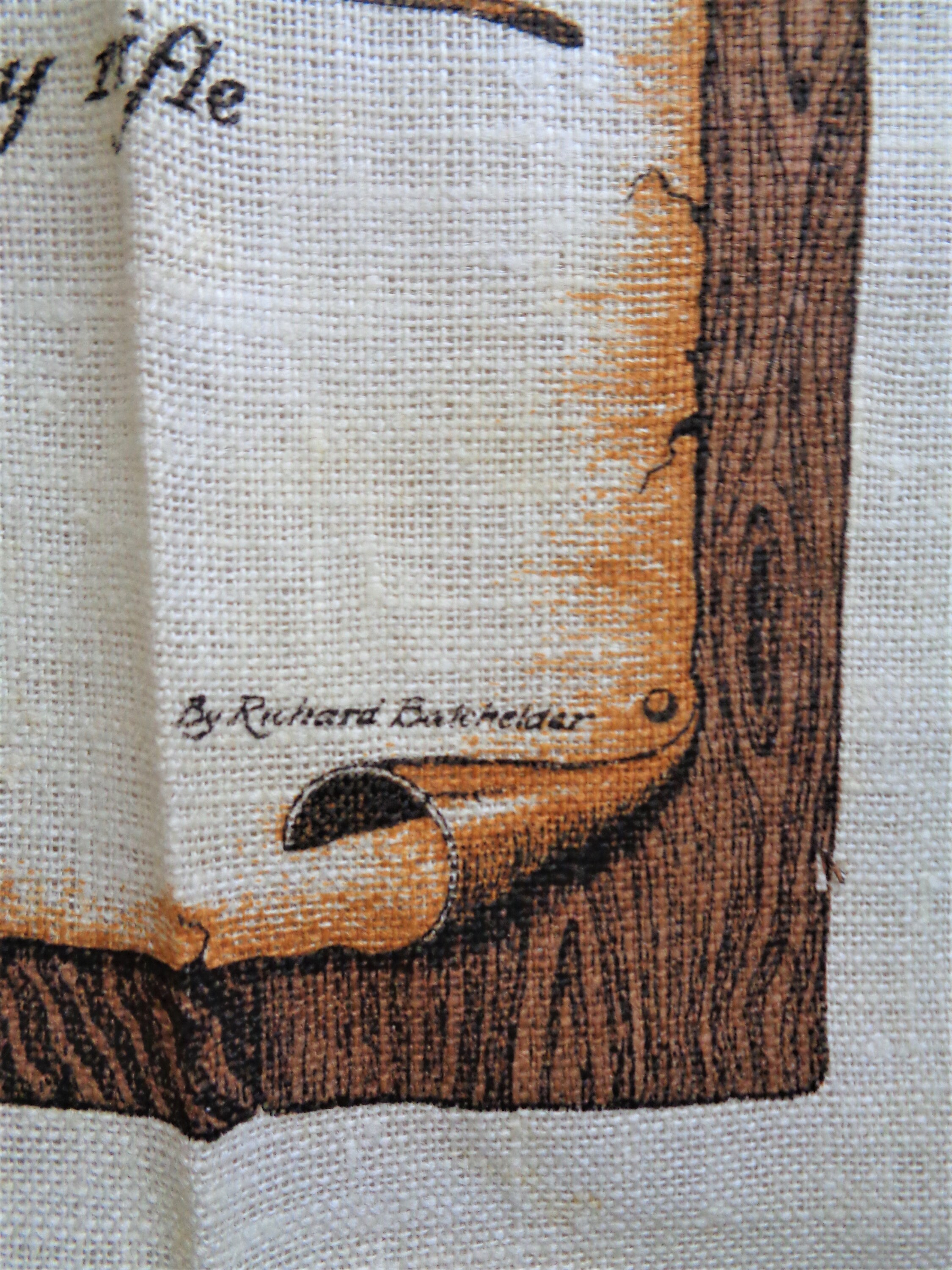 Vintage Kaydee Handprints Linen Tea Kitchen Towel A Pioneer Sketchbook ...