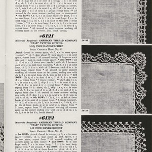 Vintage Handkerchief Edgings Star Book No 61 Variety of Crochet Edgings ...