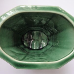 Vintage Ivy Design Green Pottery Pedestal Planter Flower Pot - Etsy