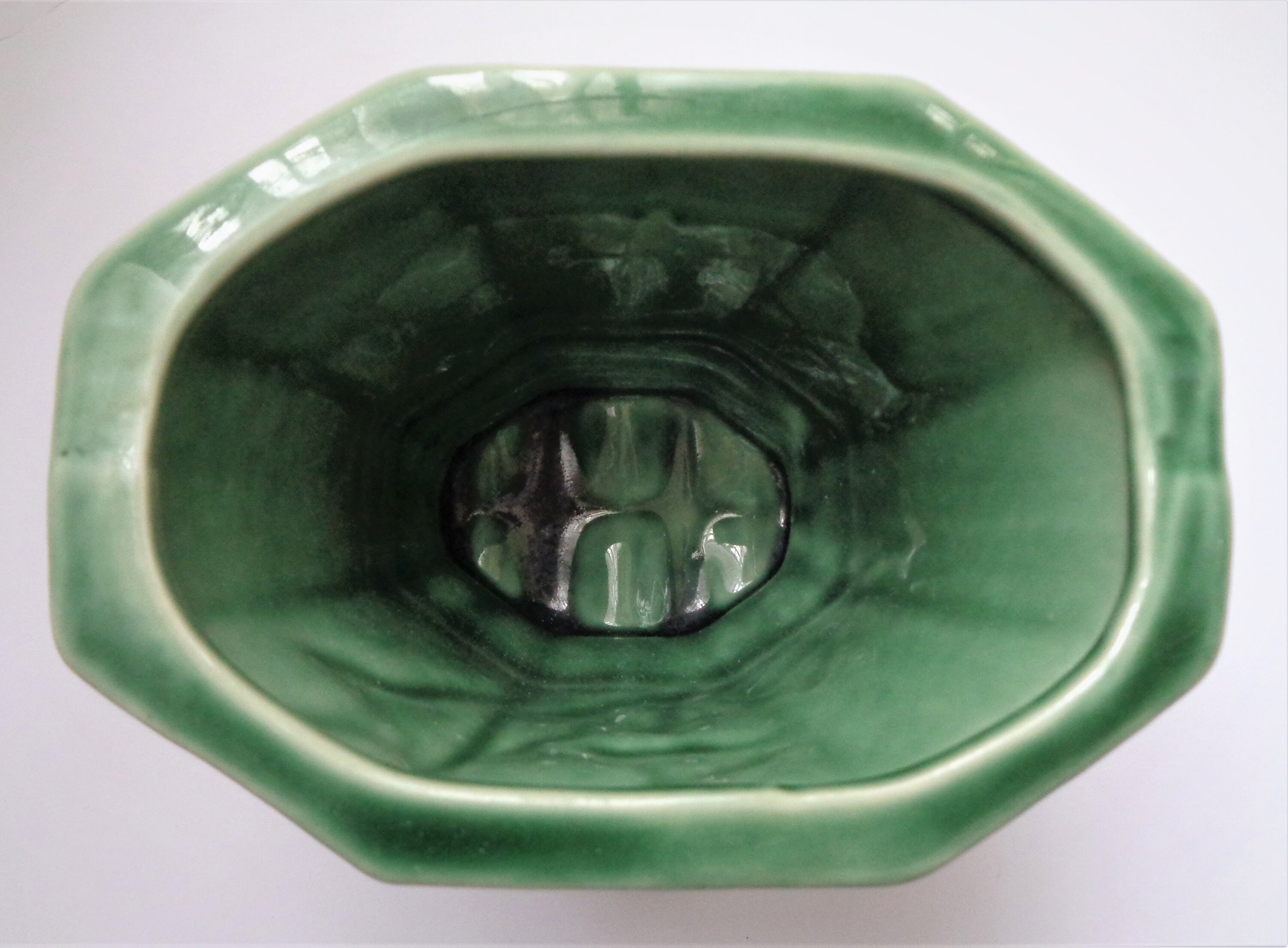 Vintage Ivy Design Green Pottery Pedestal Planter Flower Pot - Etsy