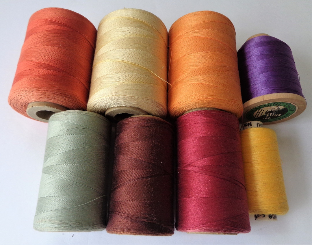 Vintage 8 Large Machine Sewing Thread Spools 7 Cardboard 1 Wooden Atco ...