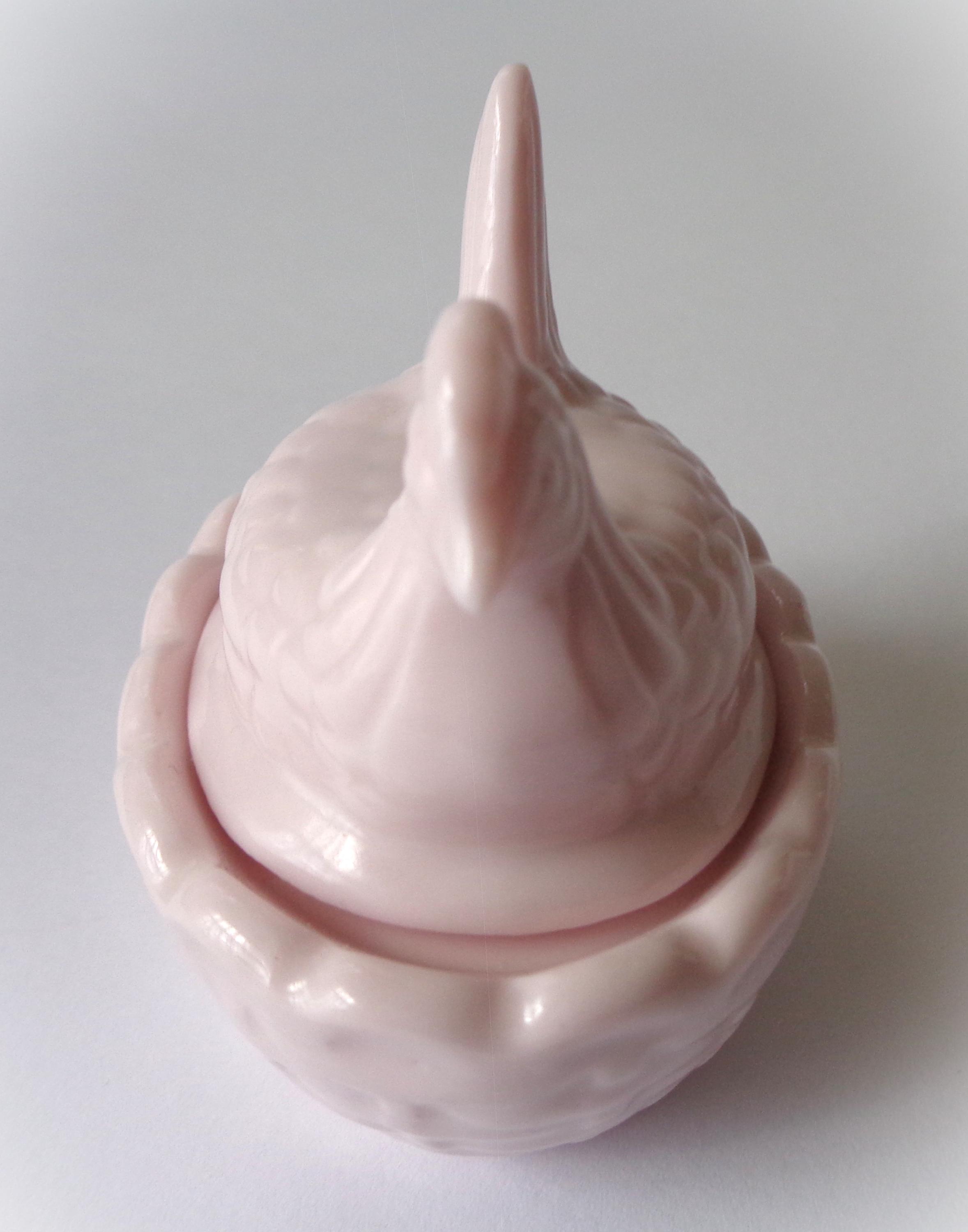 Vintage Hen on Nest, Miniature China Hen on Nest, Pink Collectible ...