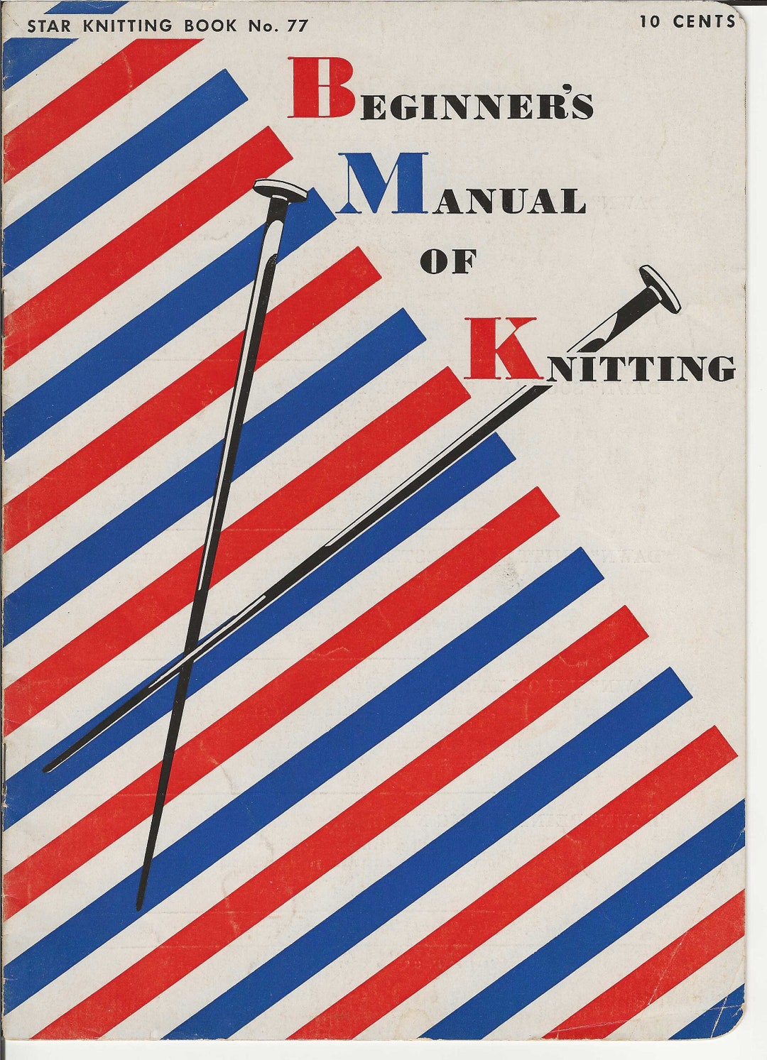 Vintage Beginner's Manual of Knitting Star Book No 77 How-to ...