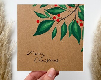 Christmas Card Gouache - Etsy