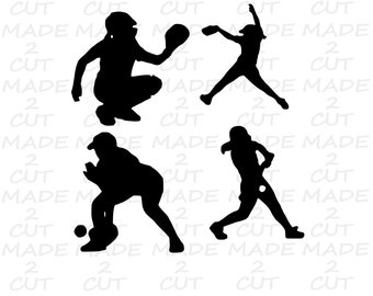 Softball catcher svg | Etsy