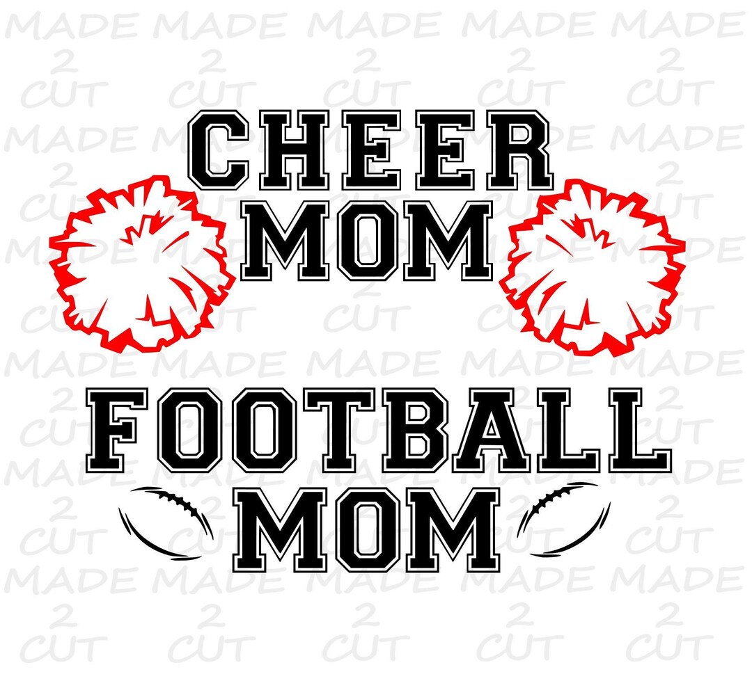 Cheerleader Svg Football Svg Cheer Mom Design Svg Football Mom SVG ...