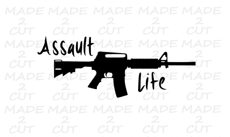 Gun SVG 2nd Amendment SVG Assault Life Design AR 15 Svg - Etsy UK
