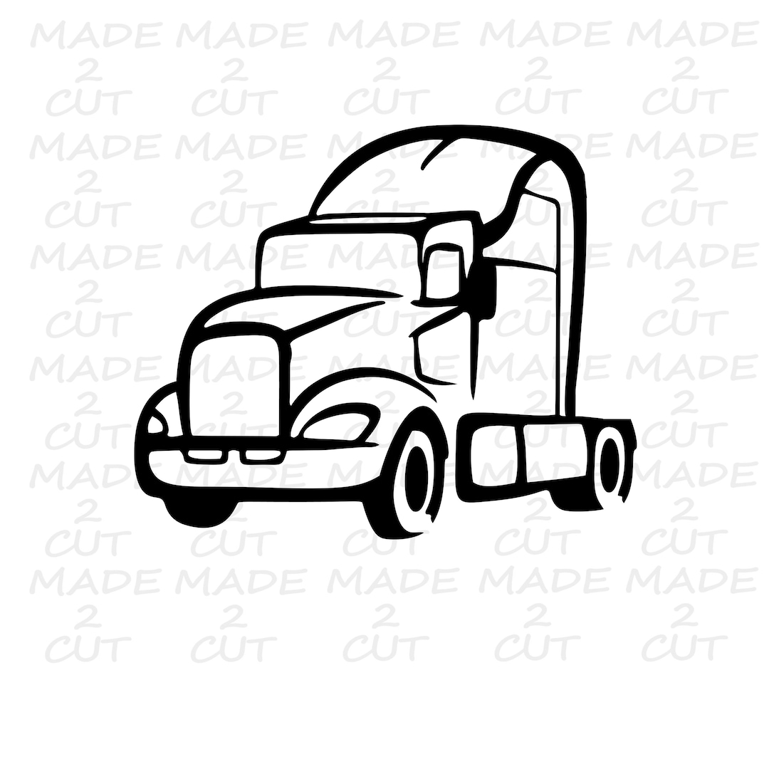 Semi Truck Svg - 18 Wheeler Design - Truck SVG - Etsy