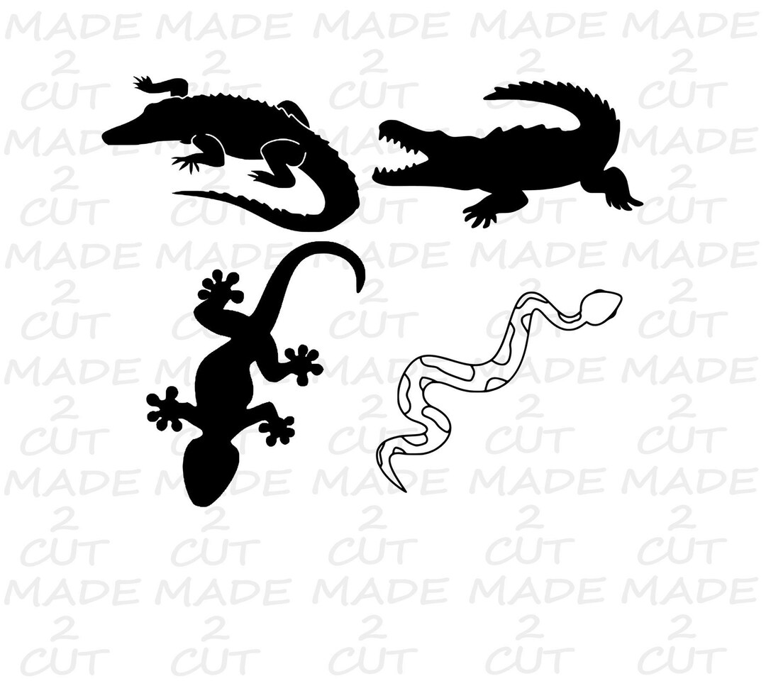 Reptile SVG Cut File: Alligator, Lizard, Snake (digital Download) - Etsy