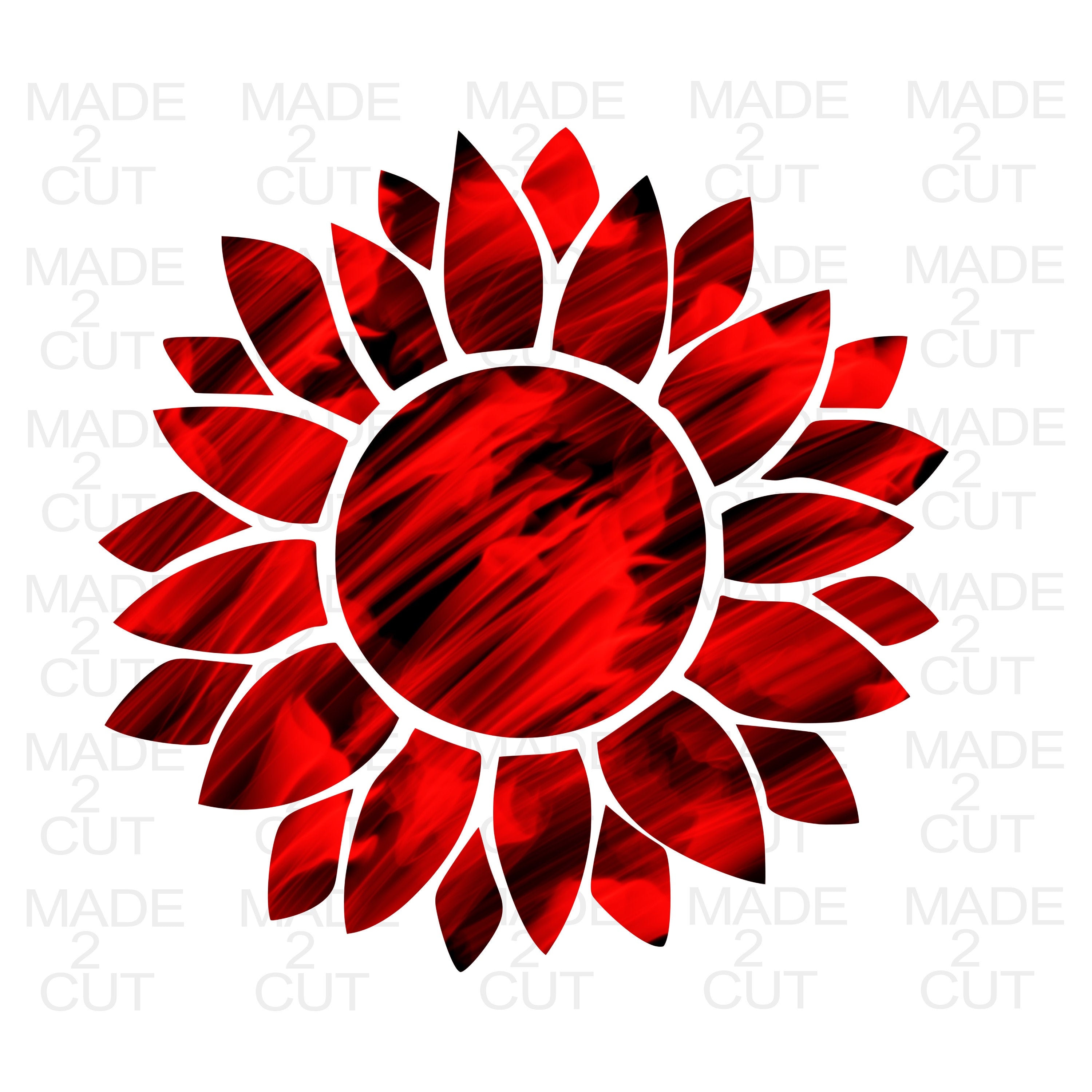 Red Sunflower Png Sunflower Design Sublimation Sunflower | Etsy