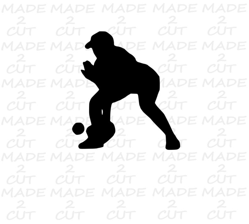 Softball Player SVG Catcher SVG Girl Silhouette Studio - Etsy