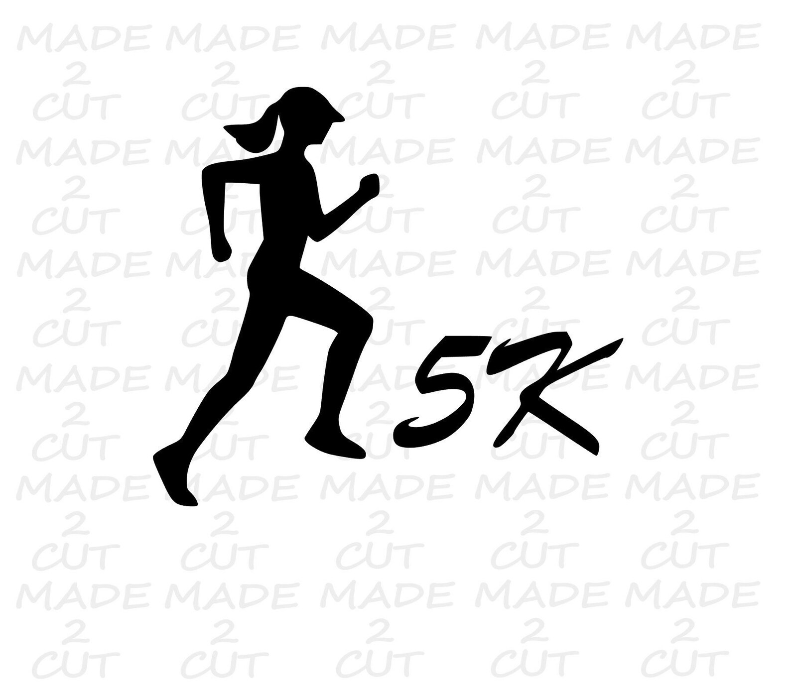 5k Running Svg Design Silhouette Studio Runner Design 5K - Etsy