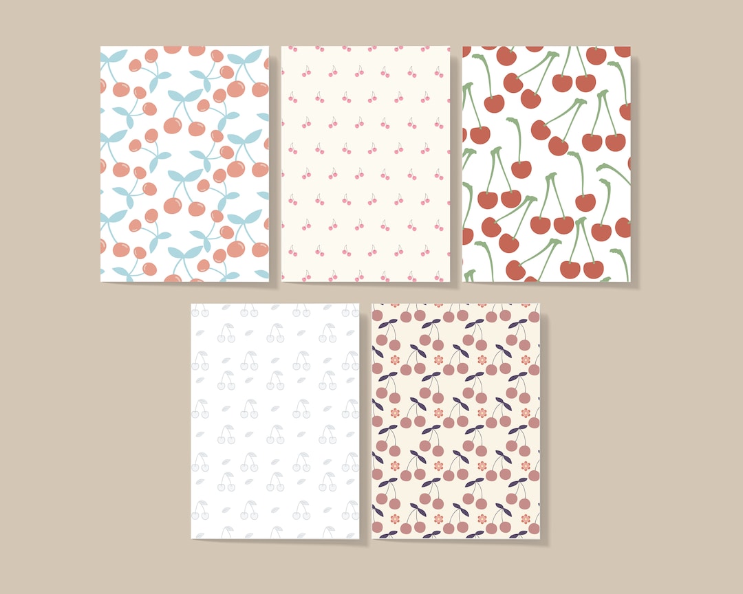 Cherry Girl Summer Printable Stationery Midcentury Retro Cherries ...