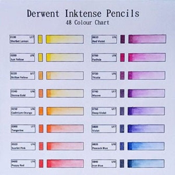 48 Color Chart Template - Etsy