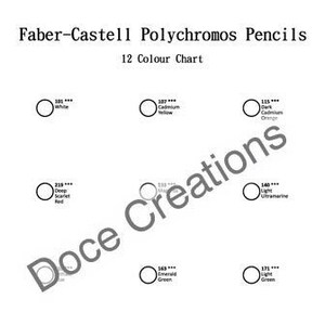 Polychromos 12 Pencil Colour Chart Template | Printable Colouring ...