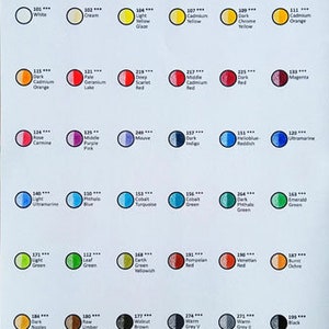 Polychromos 120 Pencil Colour Chart Template Printable Colouring ...