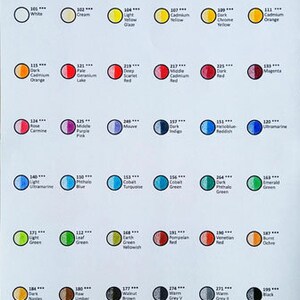 Polychromos 60 Pencil Colour Chart Template Printable Colouring ...