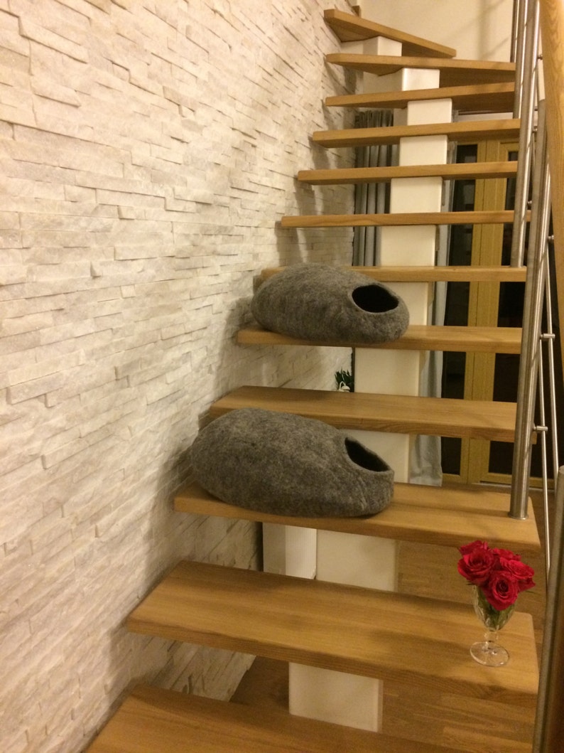 Cat Cave, House, Bed Handmade Felted, From 100% Natural Not Coloured ...