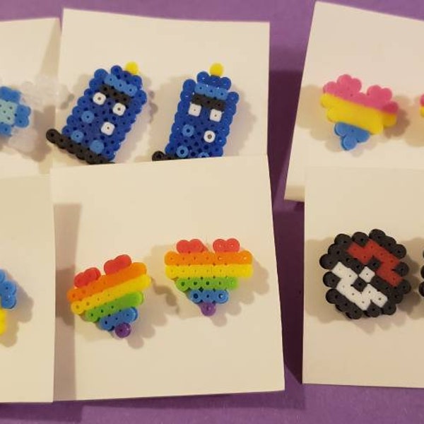Perler Bead Earrings - Etsy Perler Bead Earrings - Etsy