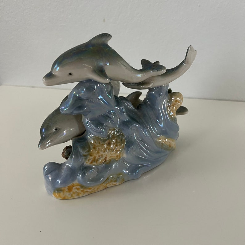 Vintage Dolphin Statue - Etsy