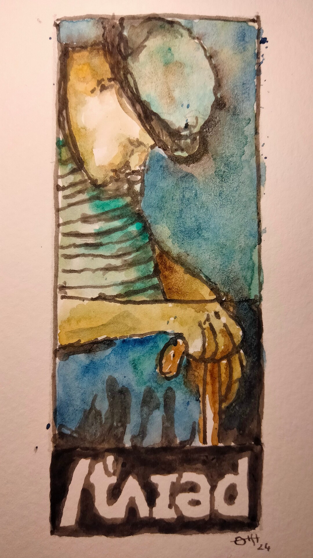 Original Affordable Art Ink Drawing Tired - Etsy