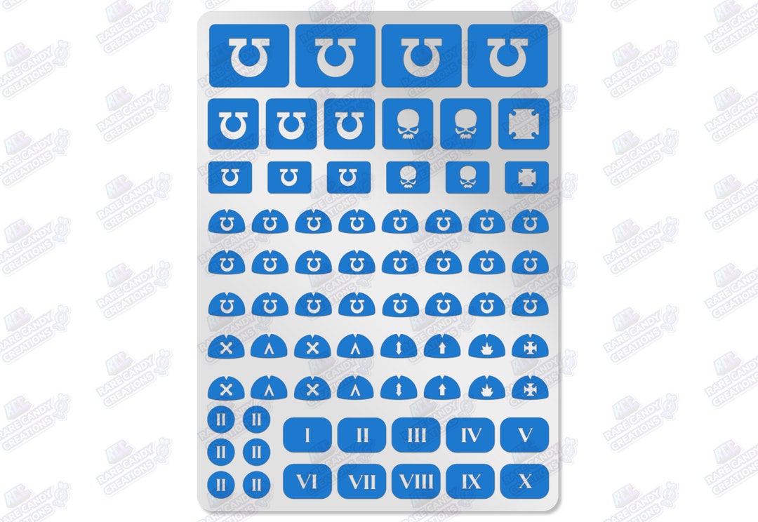 Unofficial Alpha Omega Soldier Airbrush Stencil for Tabletop Wargaming ...