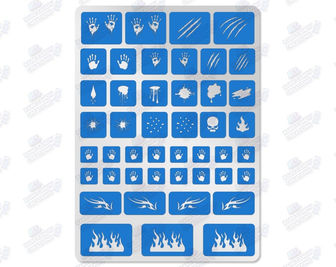 Horror FX Airbrush Stencil for Tabletop Wargaming Gaming Stencil for ...