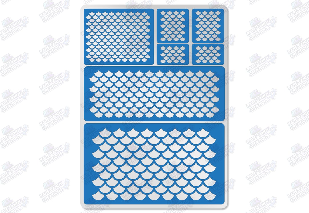 Fish Scales Airbrush Stencil for Tabletop Wargaming Gaming Stencil for ...