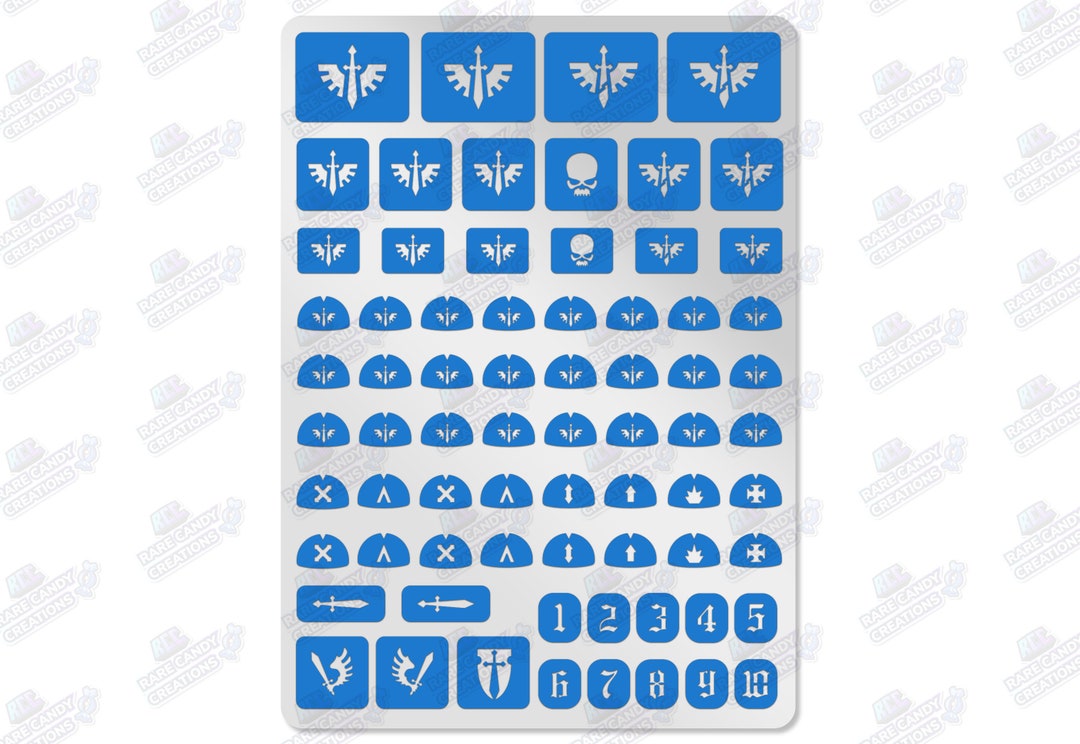 Angel Swords Airbrush Stencil for Tabletop Wargaming, Chapter Stencil ...