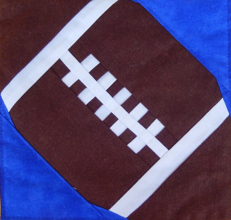 Football PDF Foundation Paper Pieced Quilt Block Pattern - Etsy