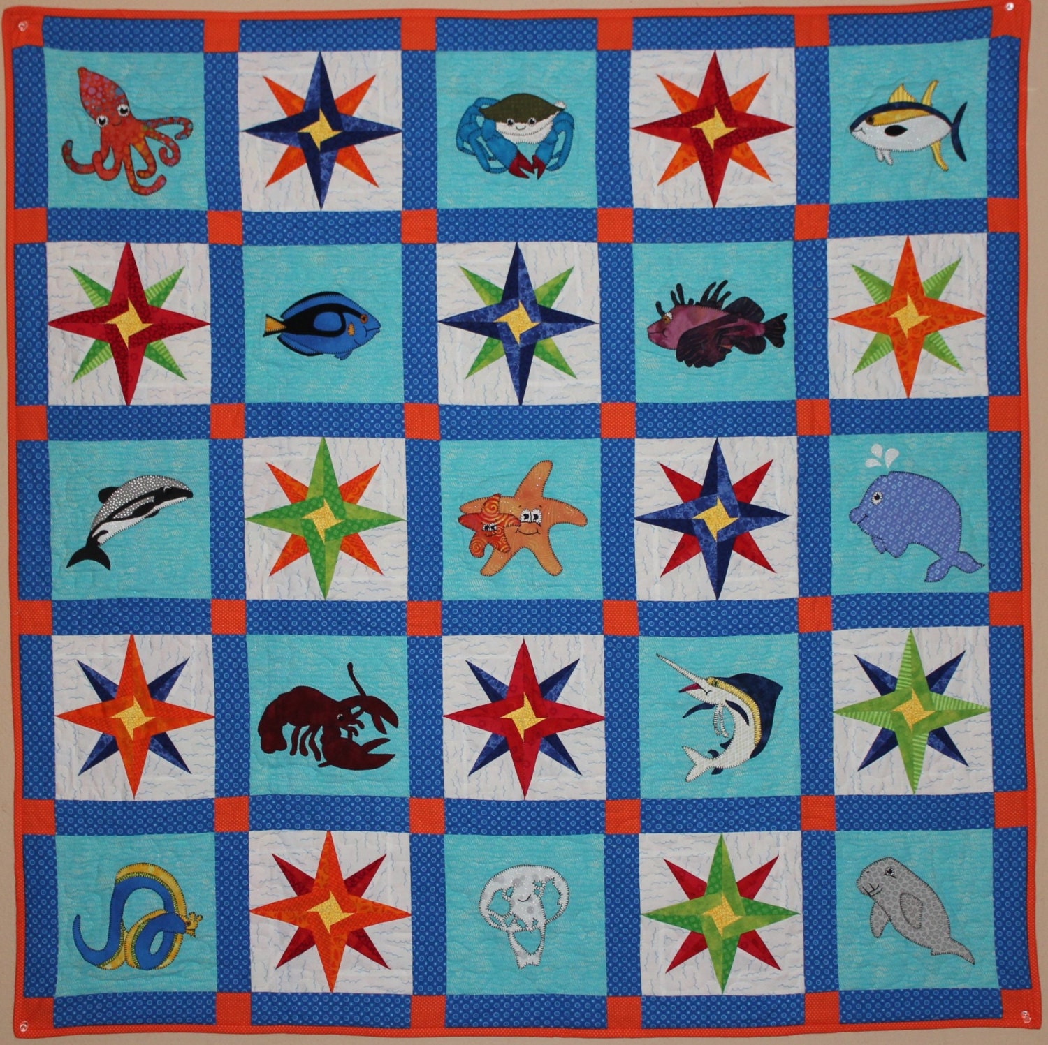 Sea Stars or Starfish PDF Quilt Block Pattern - Etsy