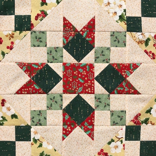 Pieced Snowflake PDF Easy Quilt Block Pattern - Etsy
