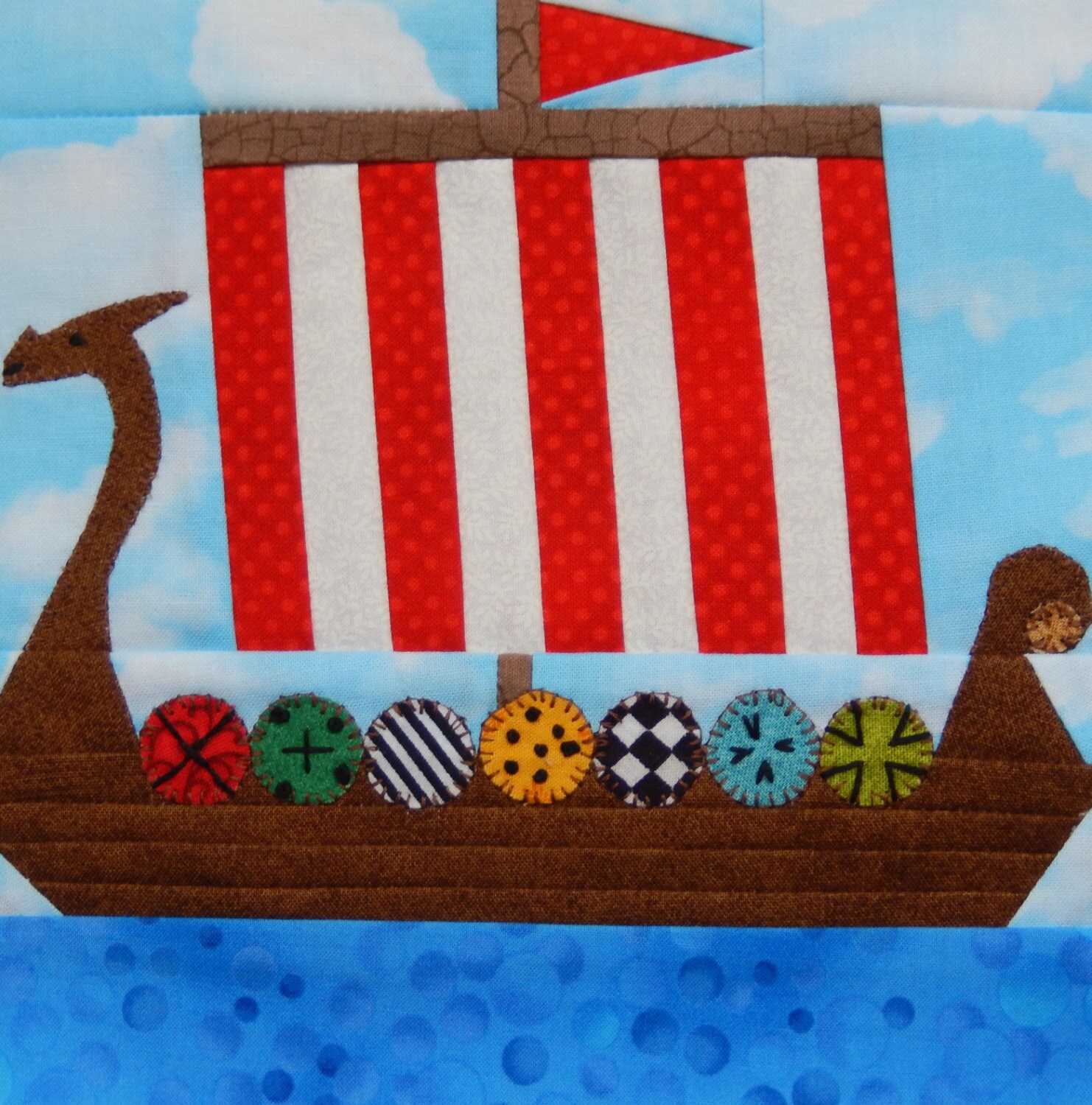 Viking Ship PDF Quilt Block Pattern - Etsy